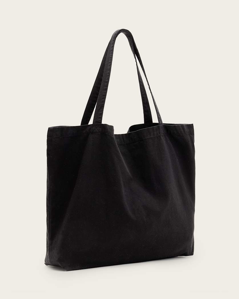 Underground Logo Printed Tote Bag Black/Chalk | ALLSAINTS